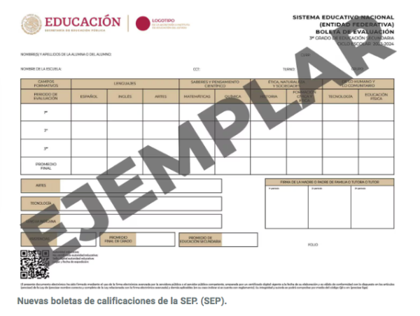 Nuevo formato de boleta de la SEP, agrupa cuatro áreas de conocimiento ...